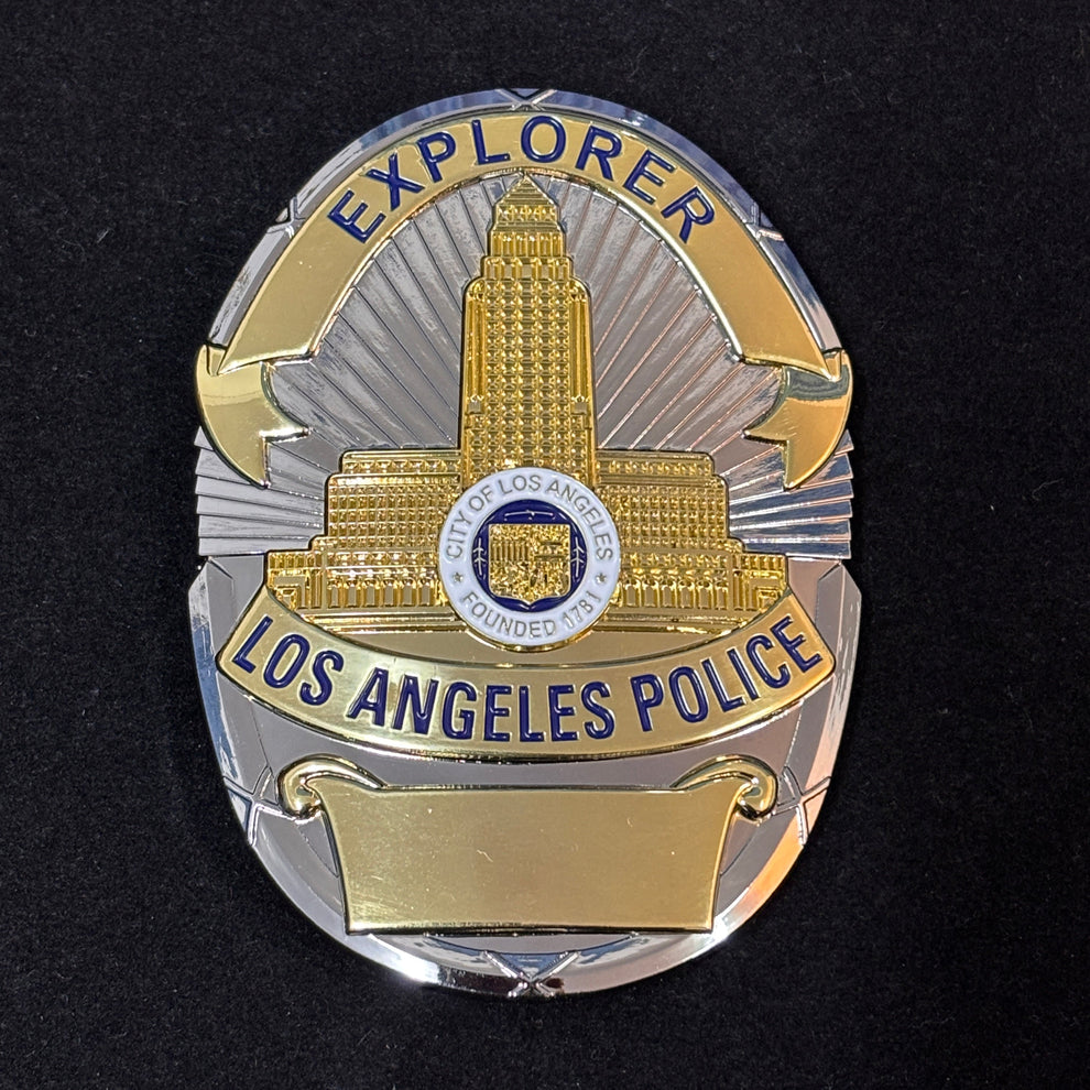 LAPD Los Angeles Explorer Police Office Badge Customizable Number ...