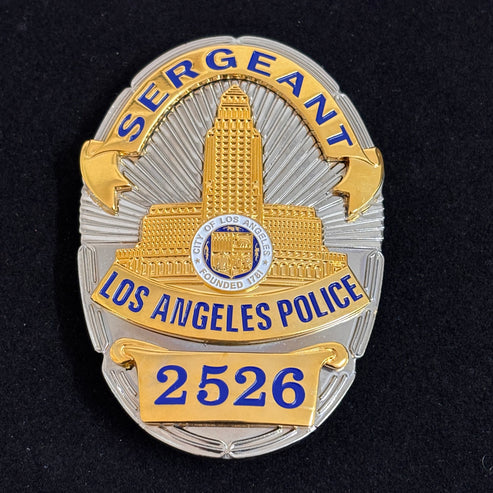 LAPD Police Sergeant Los Angeles Police BADGE 2526 Replica Movie Props ...